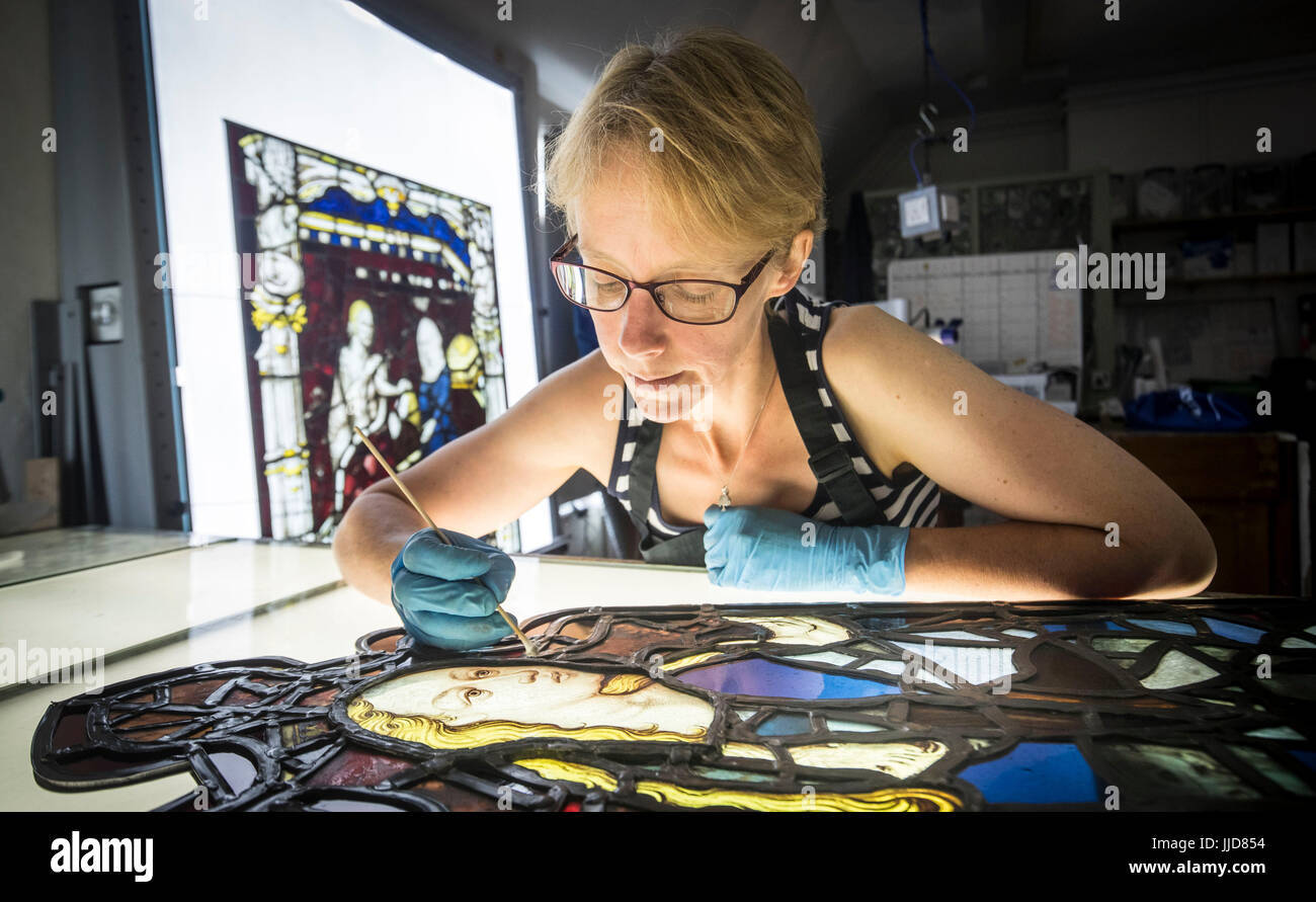 Rachel Thomas from York Glaziers, Britain's oldest and largest ...