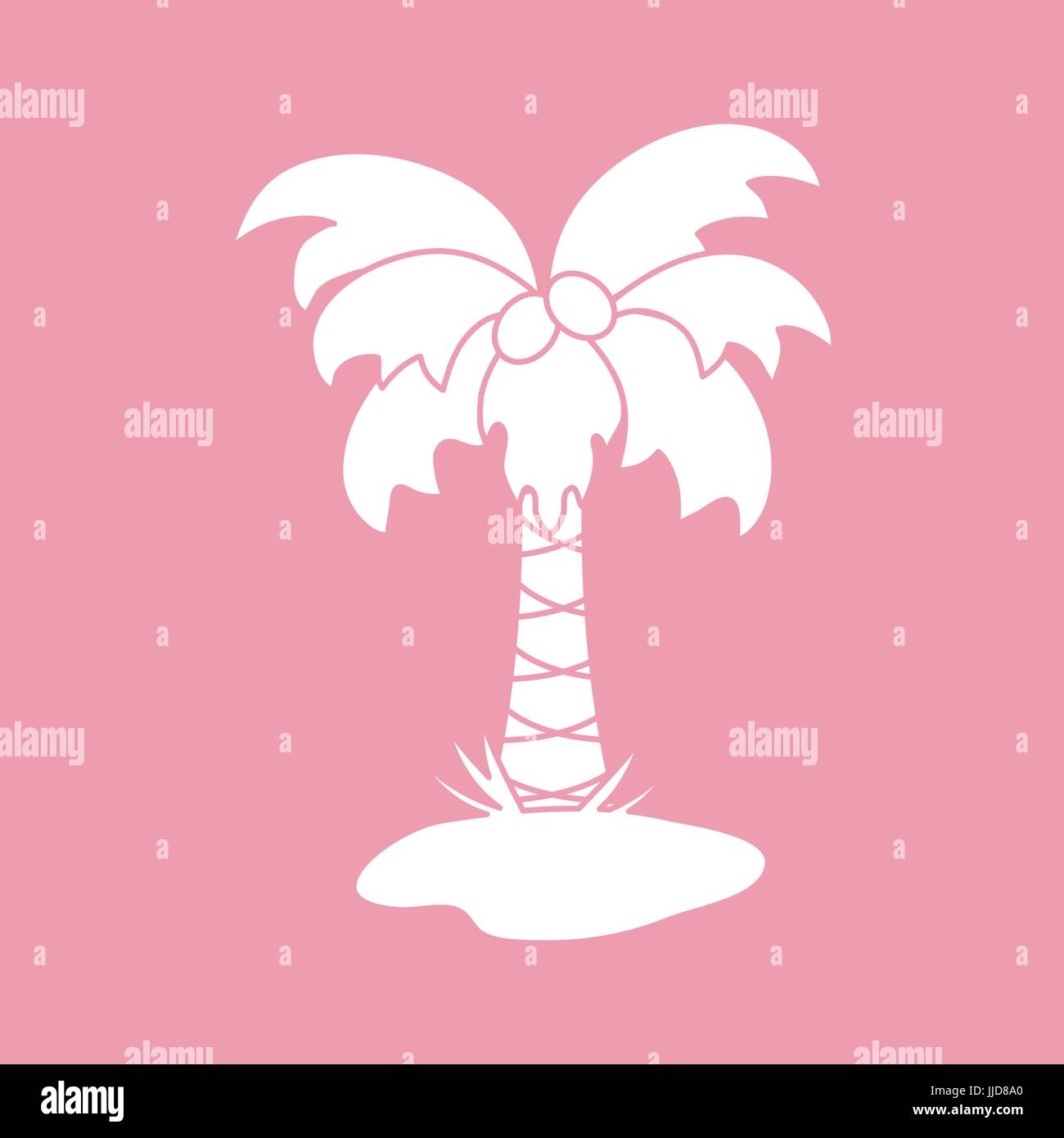 Cute vector icon of the palm tree. Design for banner, poster or print ...