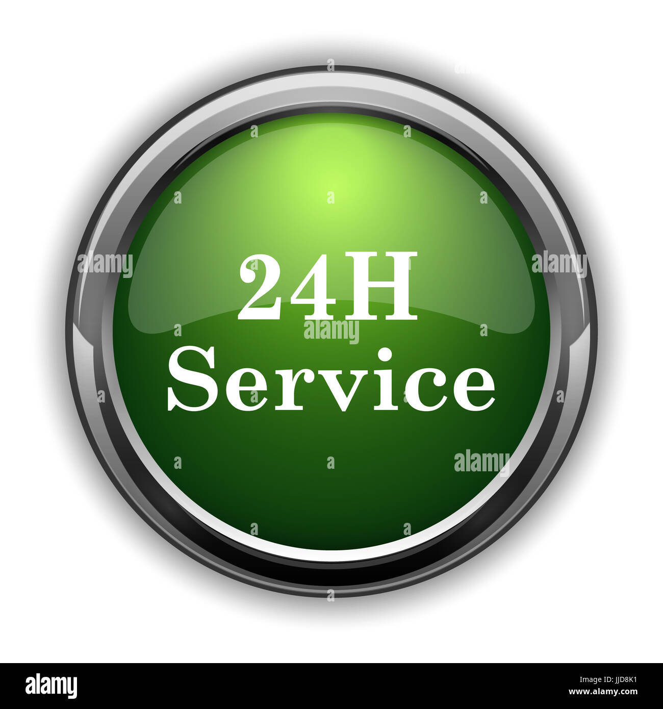 24H Service icon. 24H Service website button on white background Stock ...