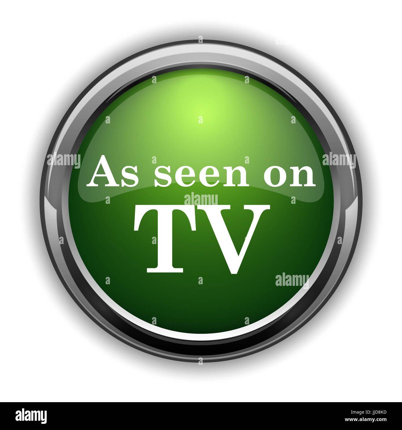 As seen on TV icon. As seen on TV website button on white background ...