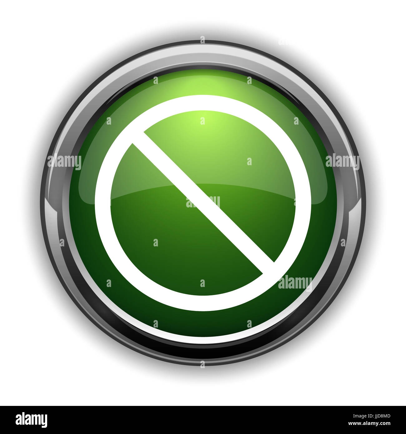 Forbidden icon. Forbidden website button on white background Stock ...