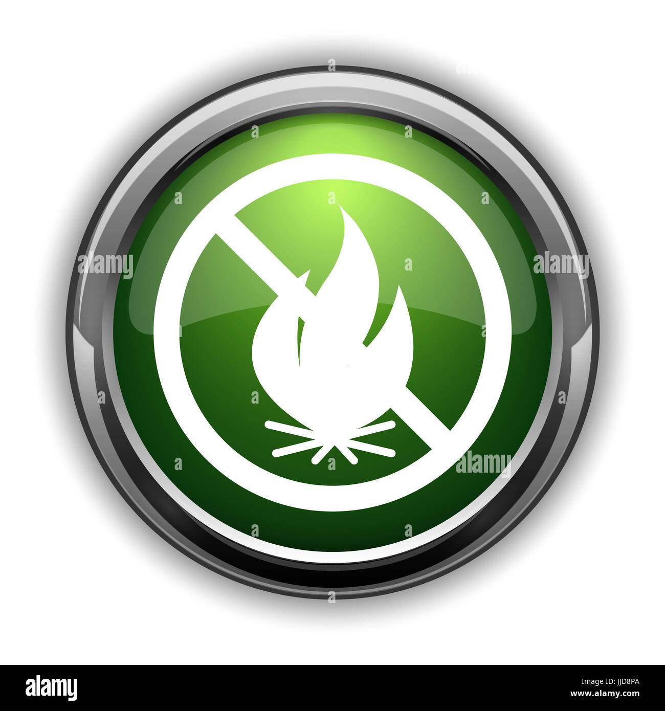 Fire forbidden icon. Fire forbidden website button on white background ...