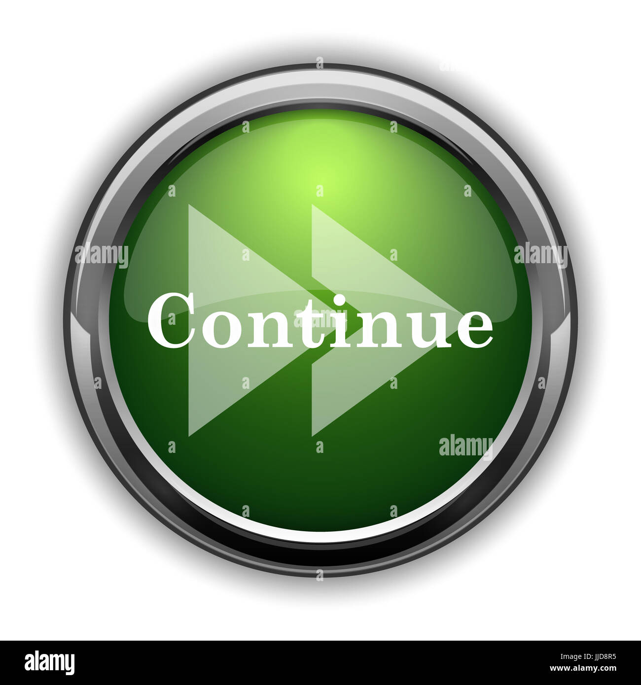 Continue icon. Continue website button on white background Stock Photo ...