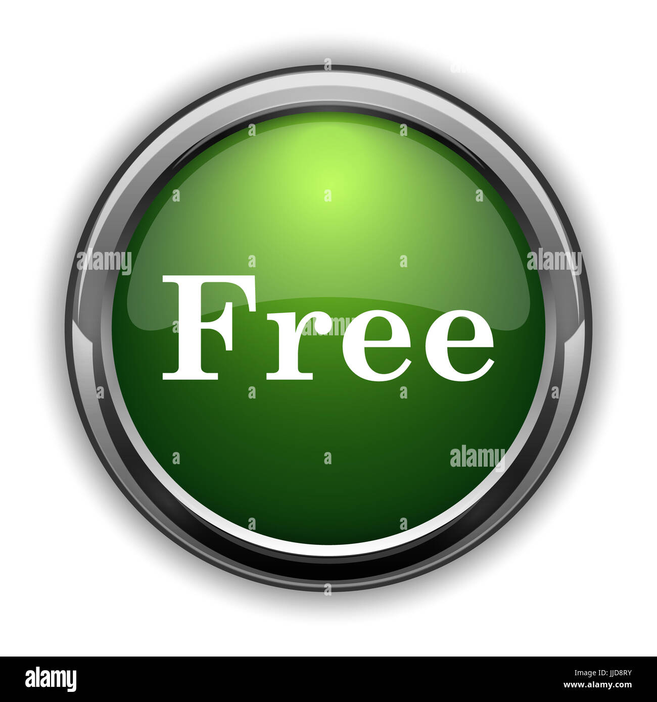 Free icon. Free website button on white background Stock Photo - Alamy