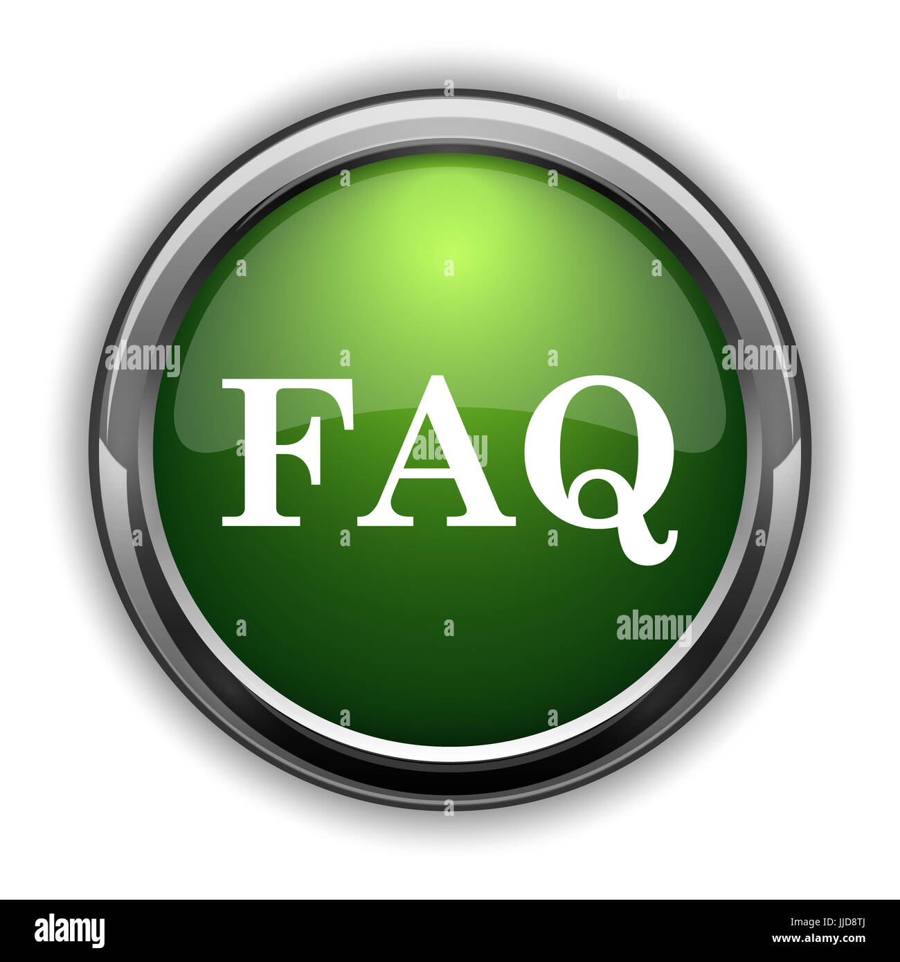 FAQ icon. FAQ website button on white background Stock Photo - Alamy