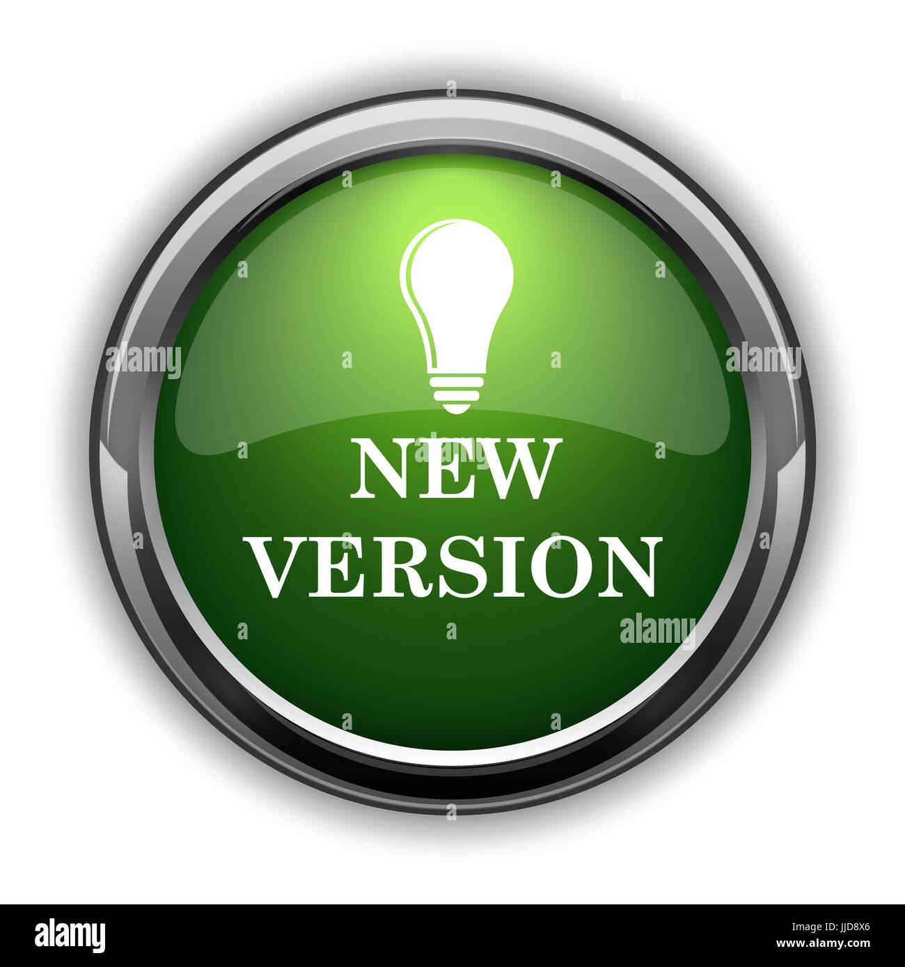 New version icon. New version website button on white background Stock ...
