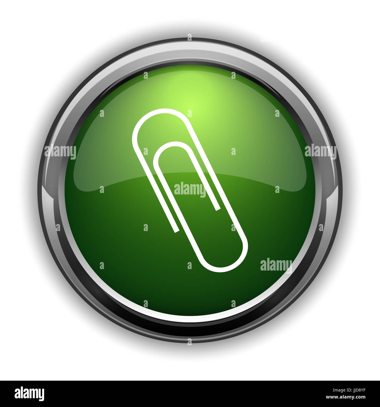 Paperclip icon. Paperclip website button on white background Stock ...