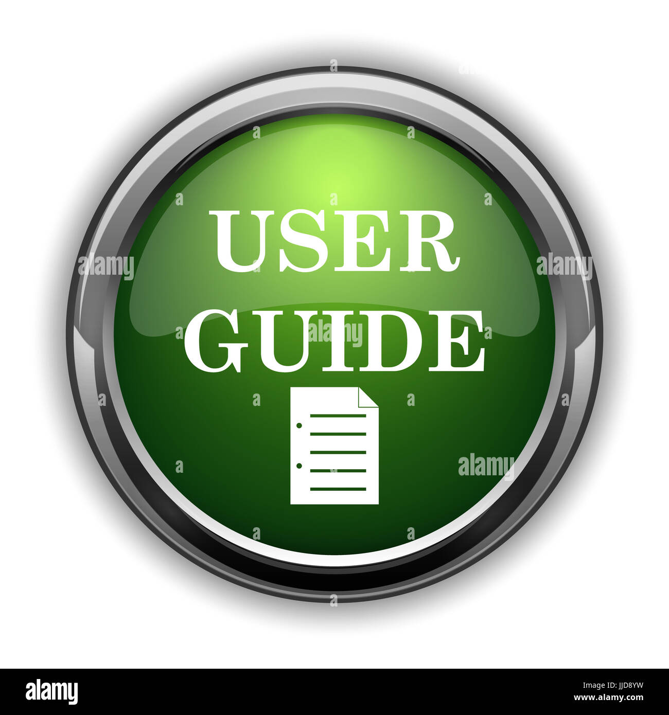 User guide icon. User guide website button on white background Stock ...