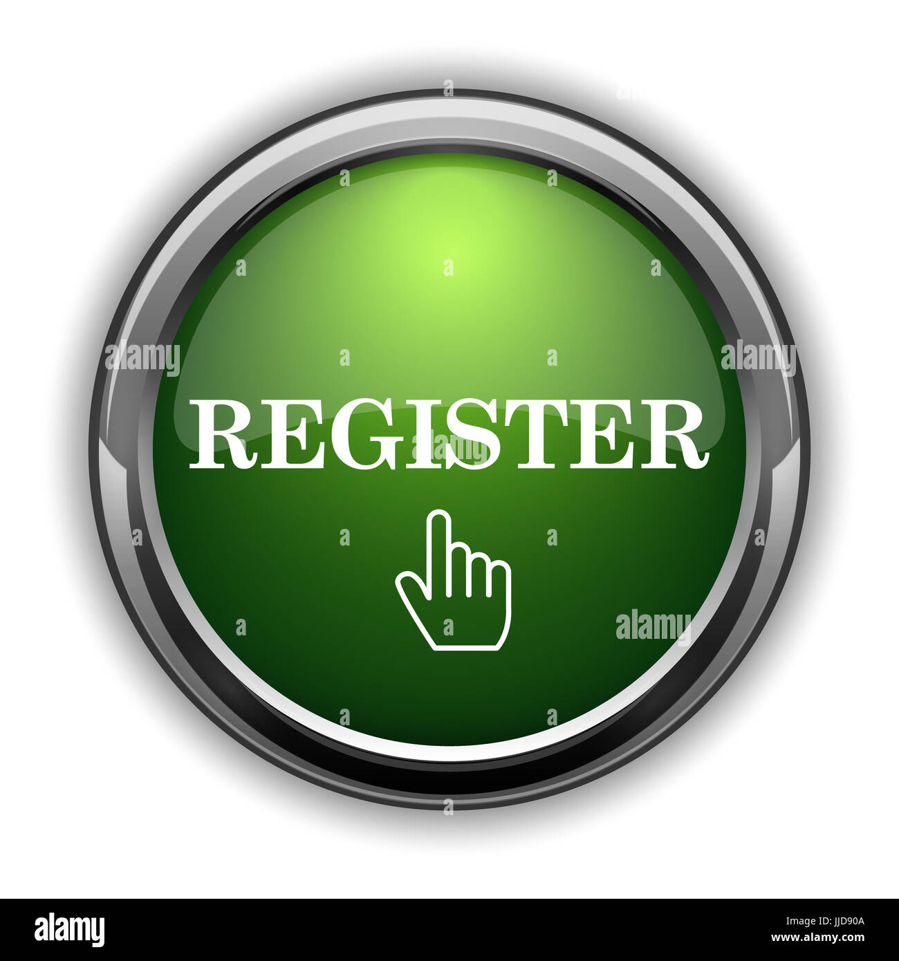 Register icon. Register website button on white background Stock Photo ...