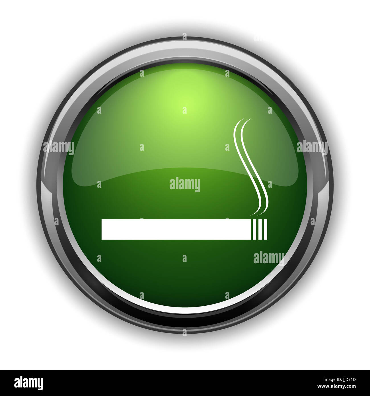 Cigarette icon. Cigarette website button on white background Stock ...