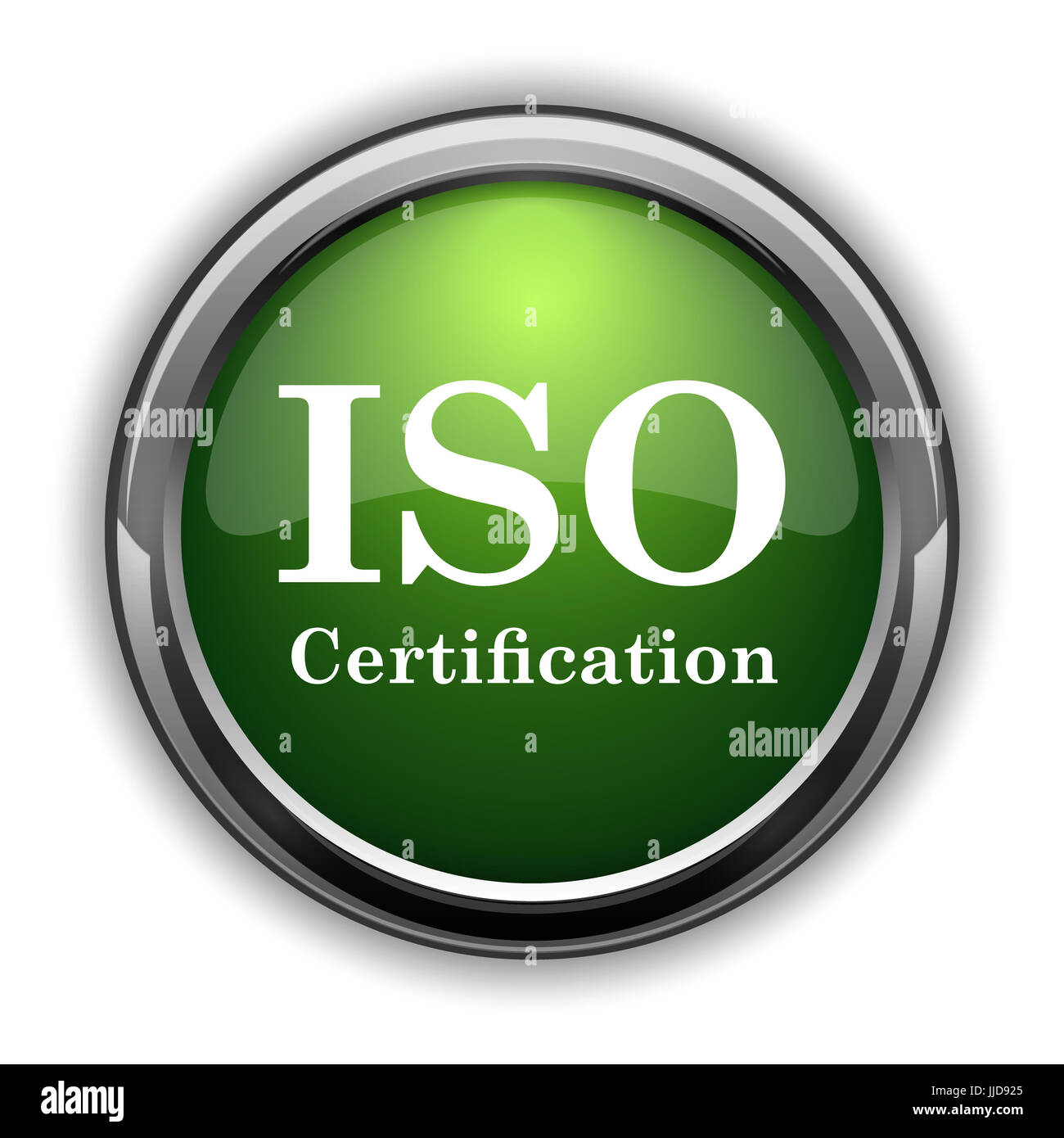ISO certification icon. ISO certification website button on white ...