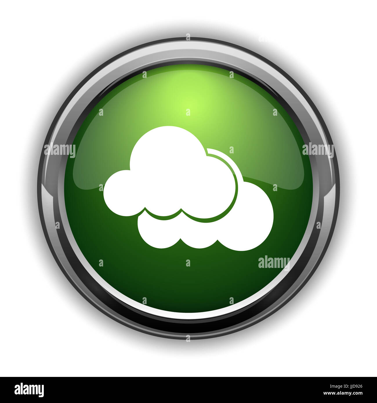 Clouds icon. Clouds website button on white background Stock Photo - Alamy