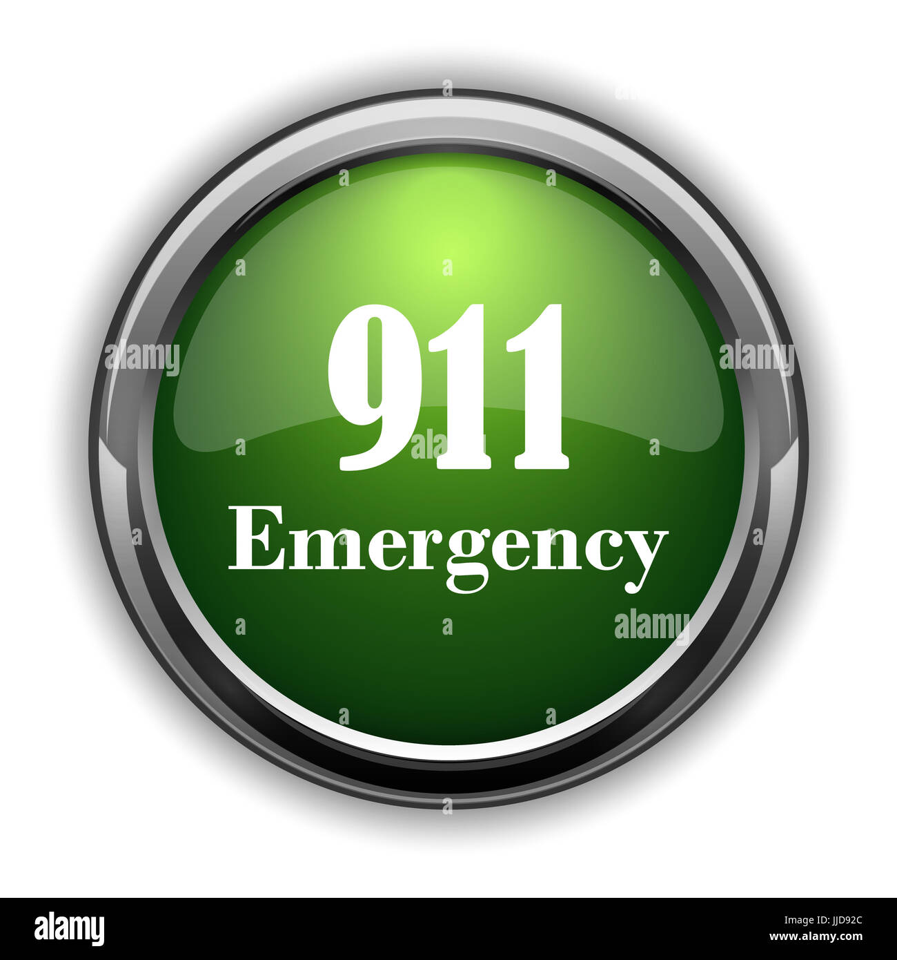 911 Emergency icon. 911 Emergency website button on white background ...