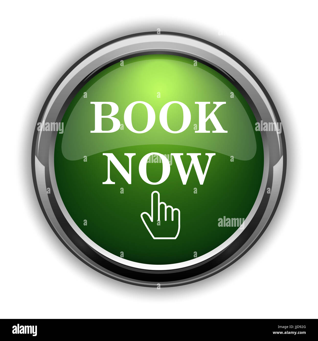 Book now icon. Book now website button on white background Stock Photo ...