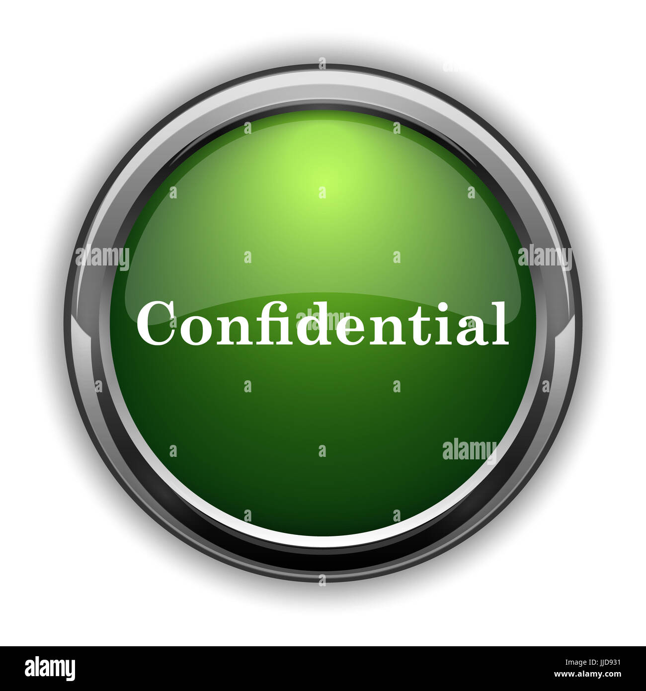 Confidential icon. Confidential website button on white background ...