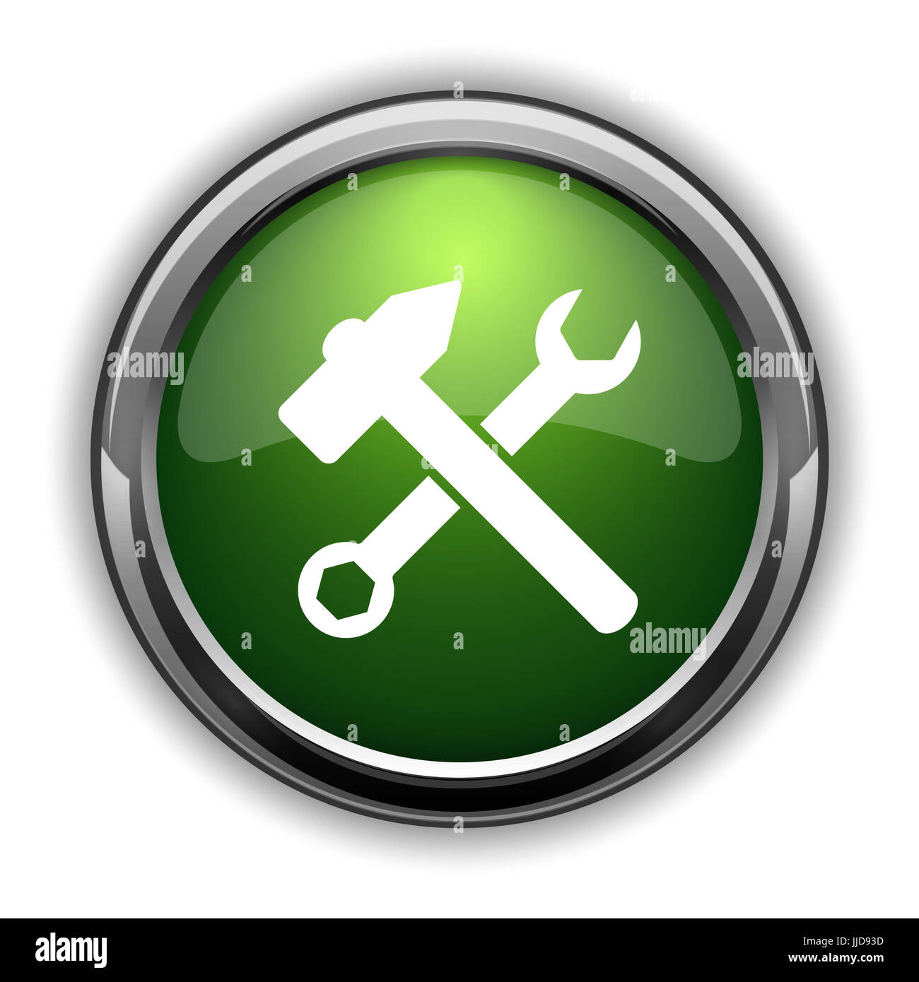 Tools icon. Tools website button on white background Stock Photo - Alamy