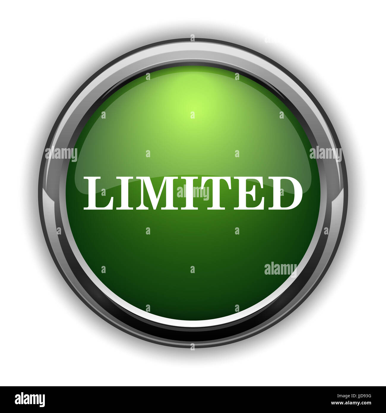Limited icon. Limited website button on white background Stock Photo ...