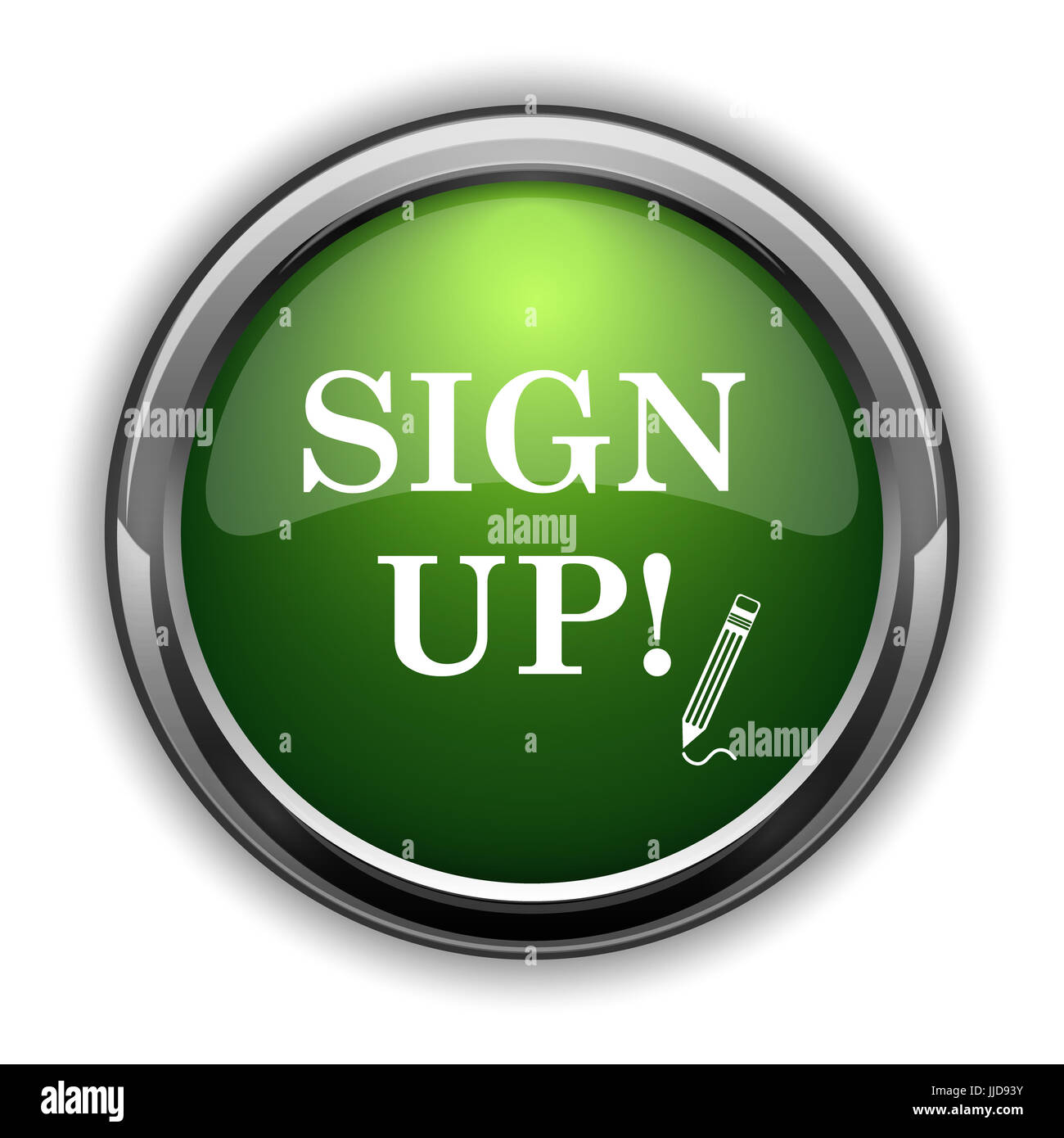 Sign up icon. Sign up website button on white background Stock Photo ...