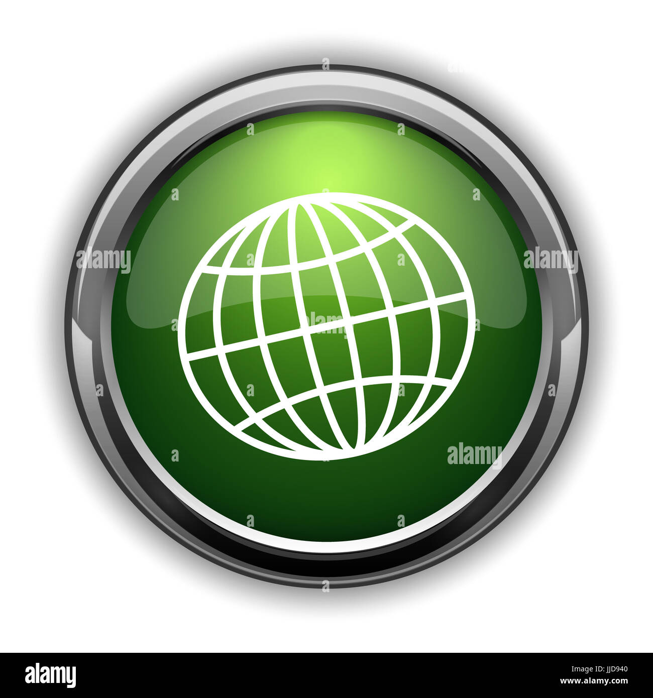 Globe icon. Globe website button on white background Stock Photo - Alamy
