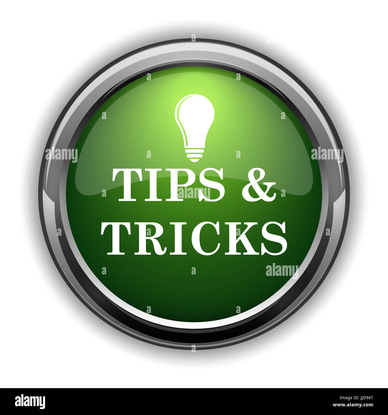 Tips and tricks icon. Tips and tricks website button on white ...