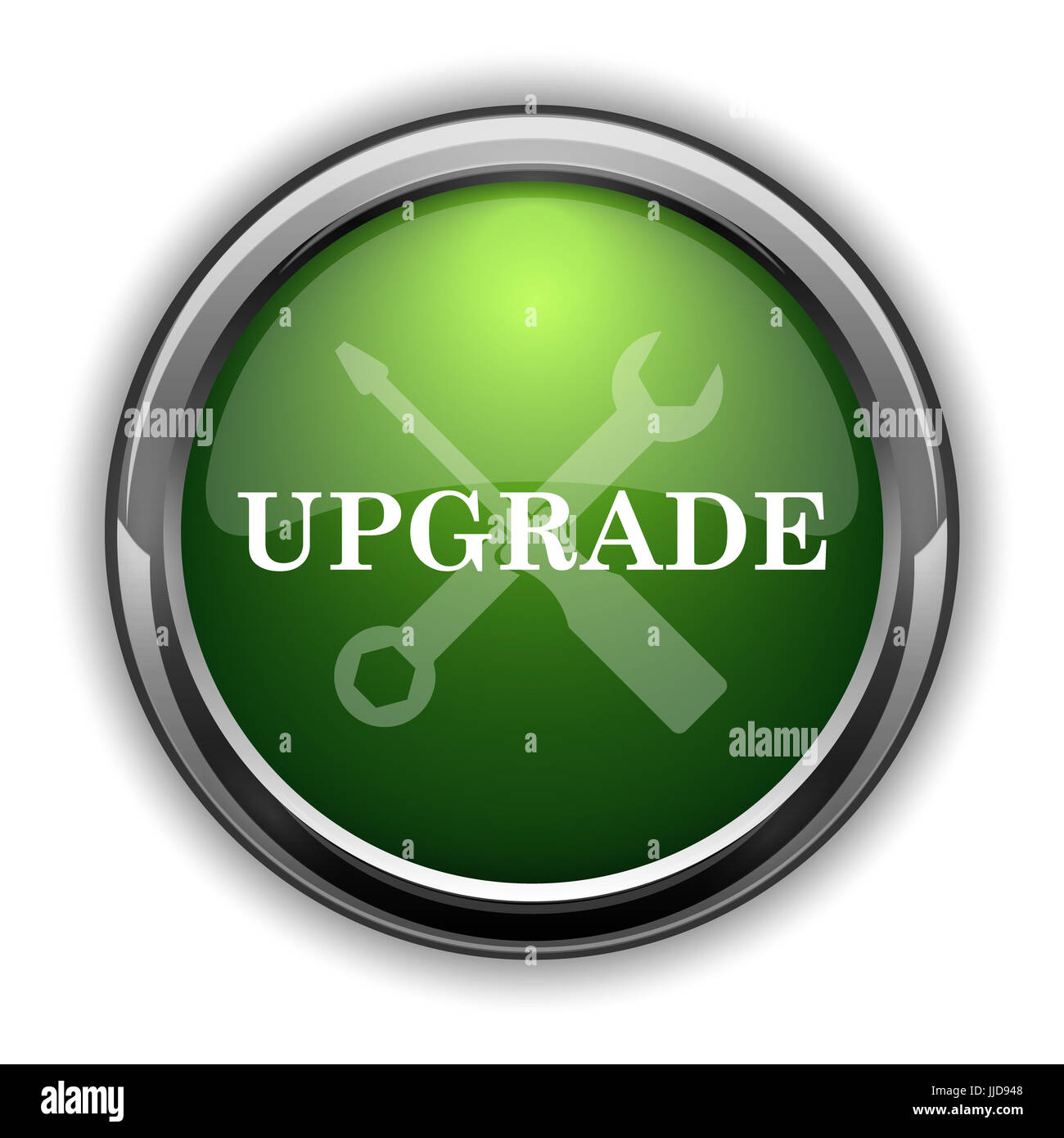 Upgrade icon. Upgrade website button on white background Stock Photo ...