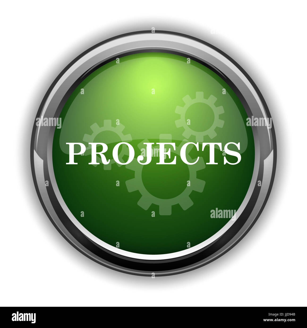 Projects icon. Projects website button on white background Stock Photo ...
