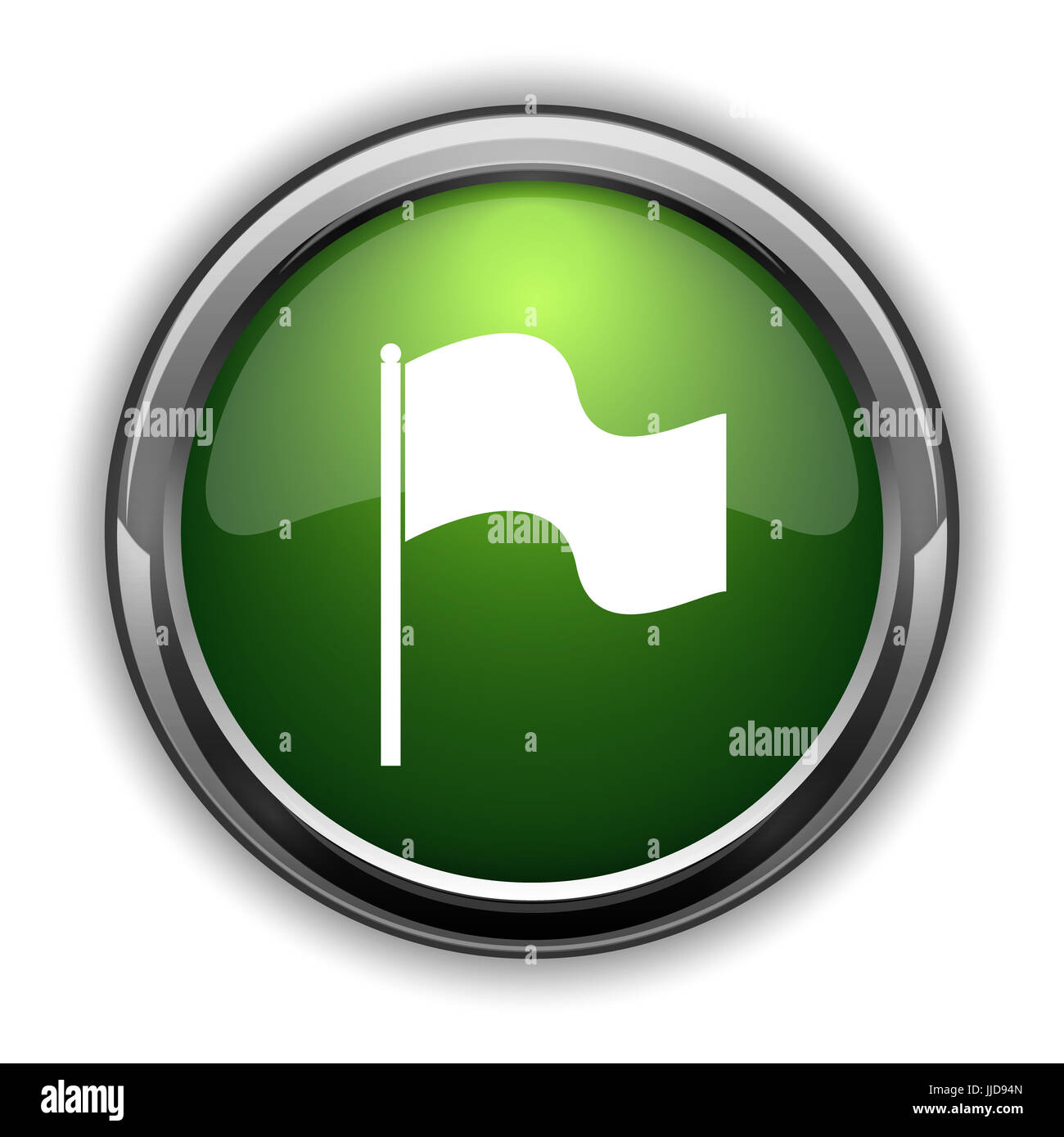 Flag icon. Flag website button on white background Stock Photo - Alamy