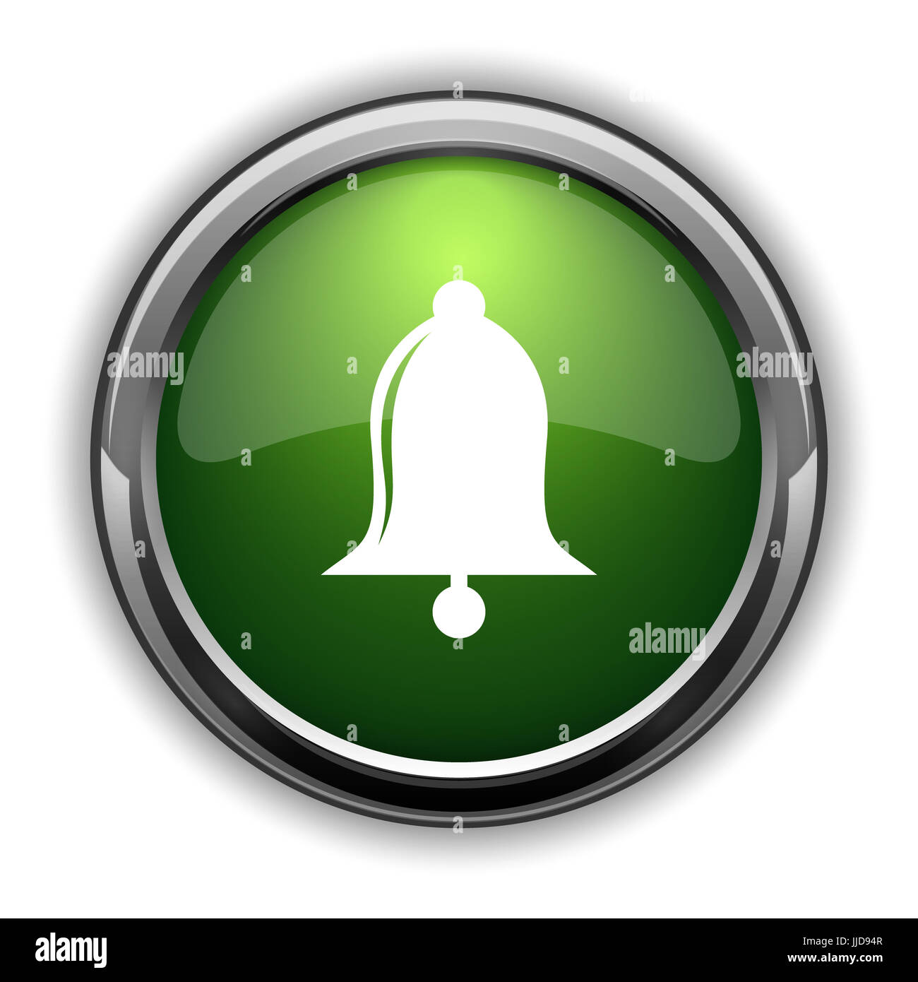 Bell icon. Bell website button on white background Stock Photo - Alamy