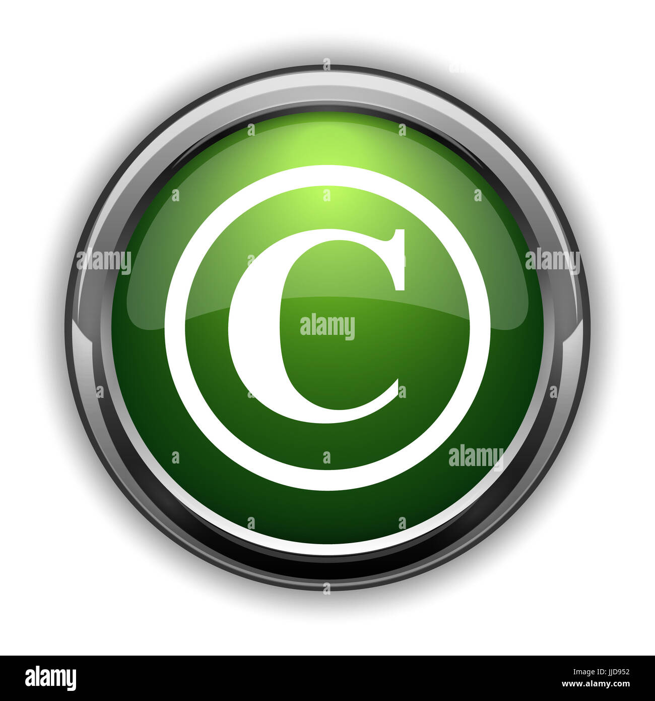 Copyright icon. Copyright website button on white background Stock ...