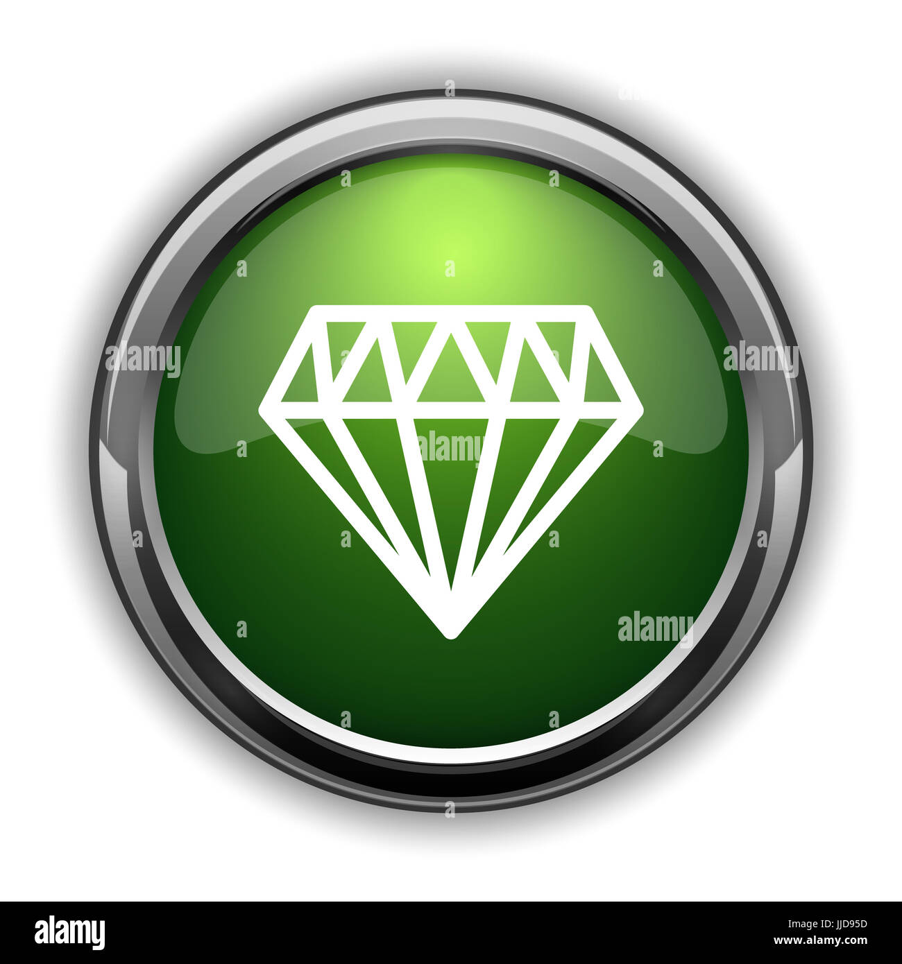 Diamond icon. Diamond website button on white background Stock Photo ...