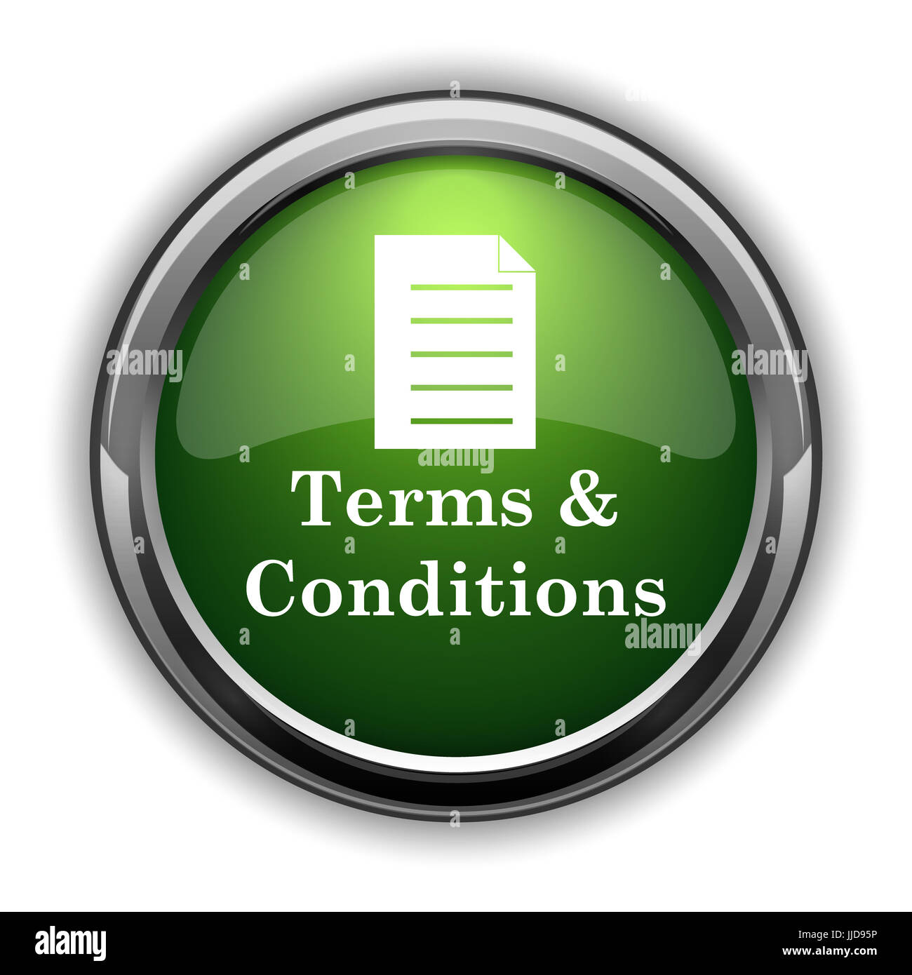 Terms and conditions icon. Terms and conditions website button on white ...