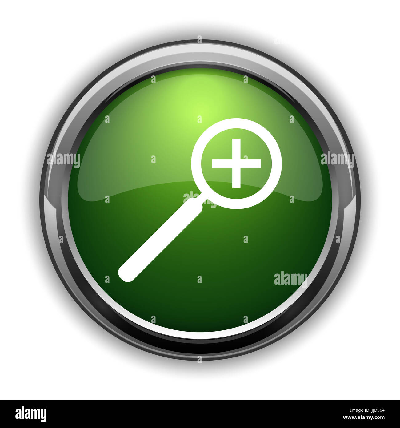 Zoom in icon. Zoom in website button on white background Stock Photo ...