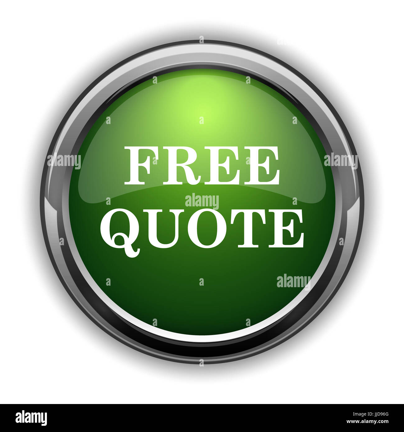 Free quote icon. Free quote website button on white background Stock ...