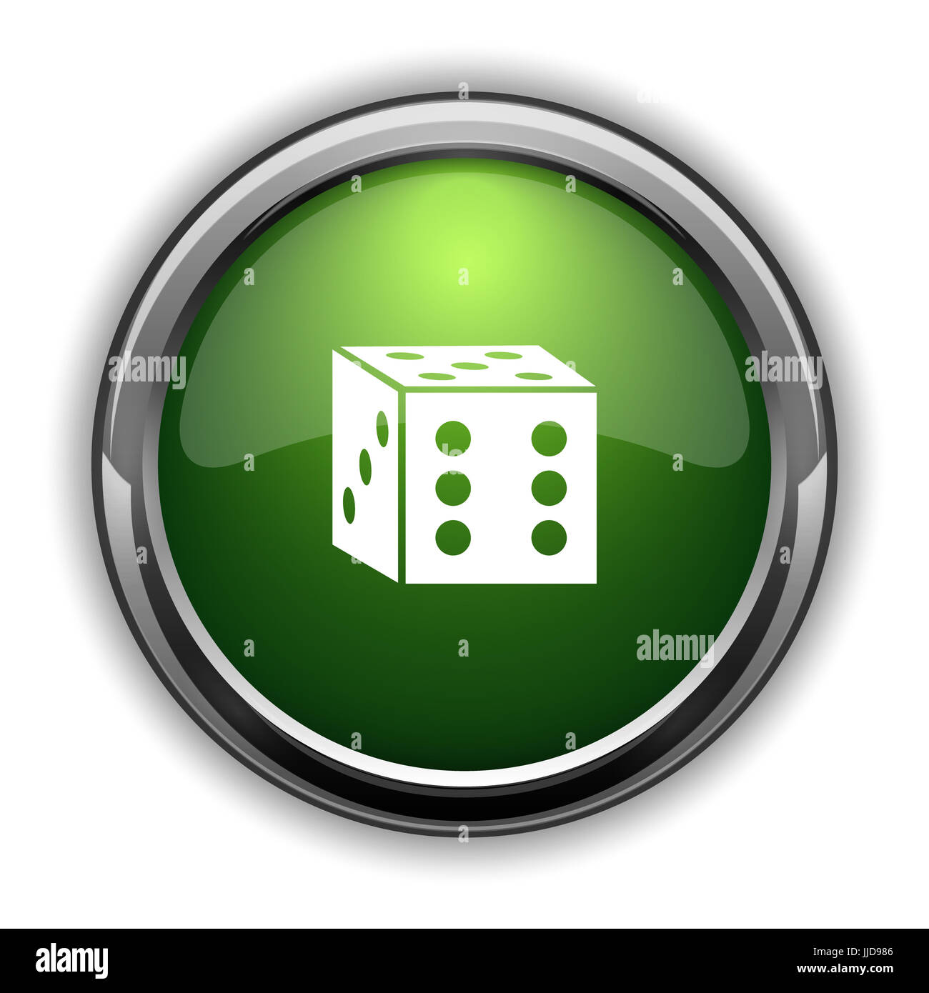 Dice icon. Dice website button on white background Stock Photo - Alamy