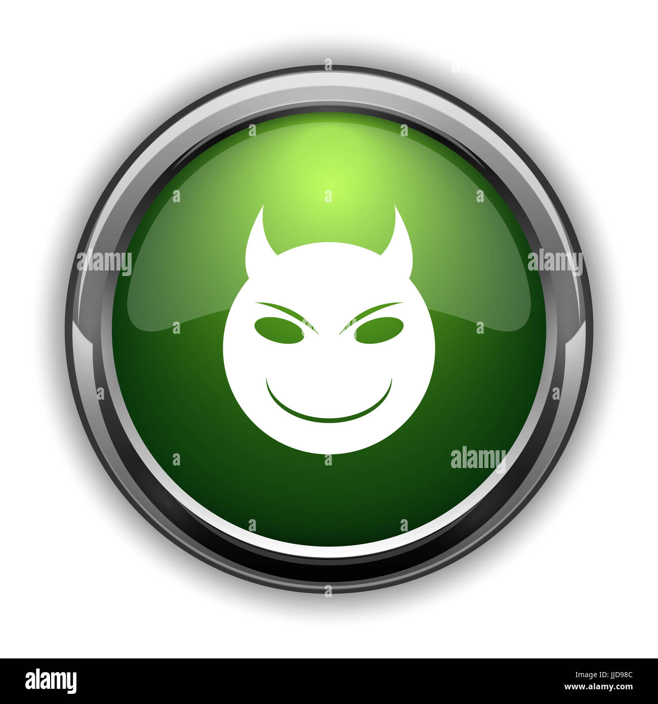 Evil icon. Evil website button on white background Stock Photo - Alamy