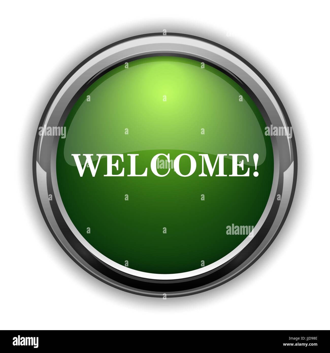 Welcome icon. Welcome website button on white background Stock Photo ...