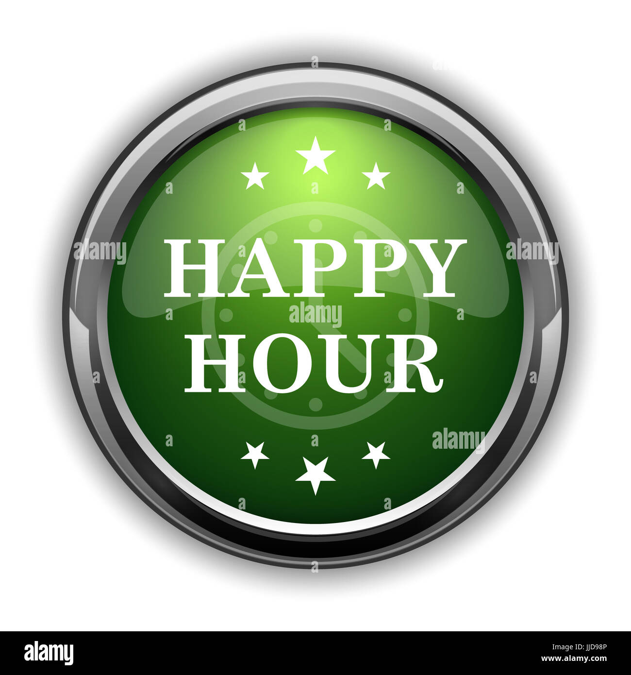 Happy hour icon. Happy hour website button on white background Stock ...