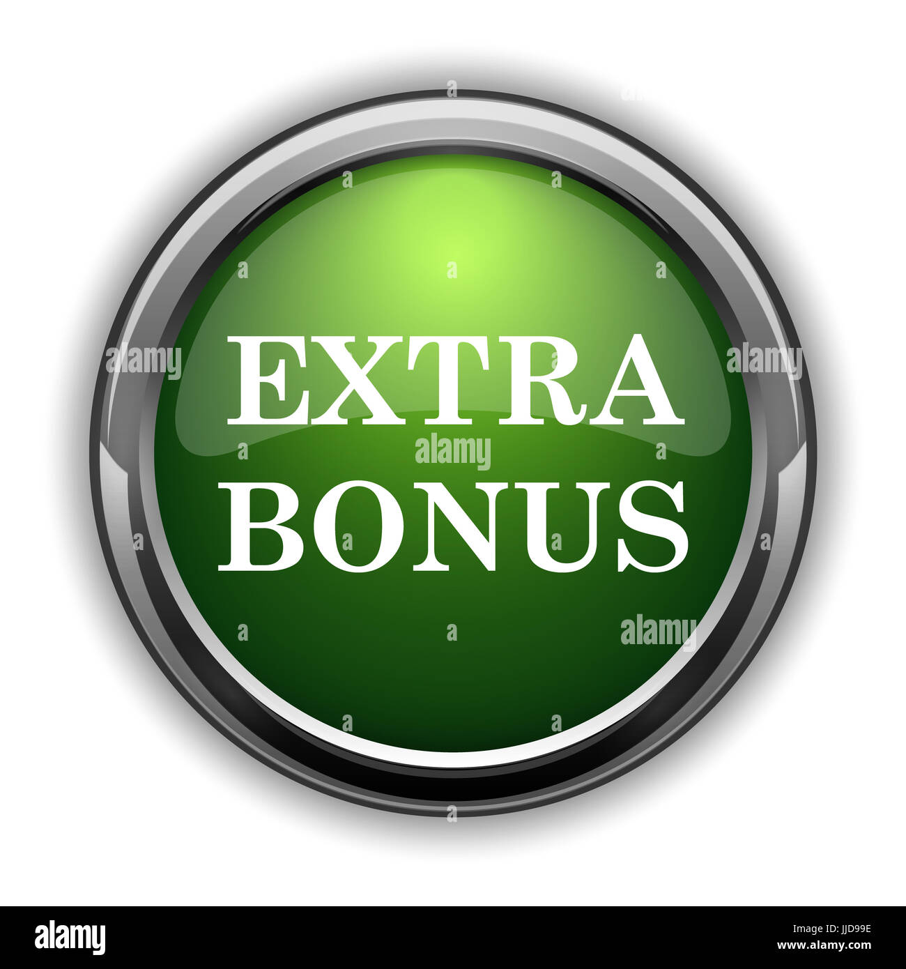 Extra bonus icon. Extra bonus website button on white background Stock ...