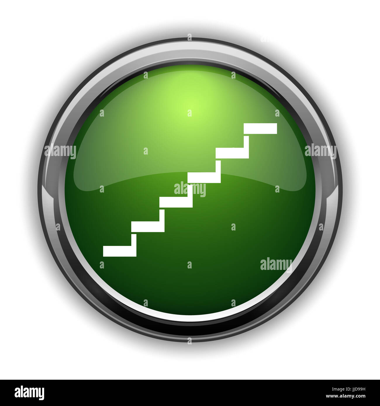 Stairs icon. Stairs website button on white background Stock Photo - Alamy