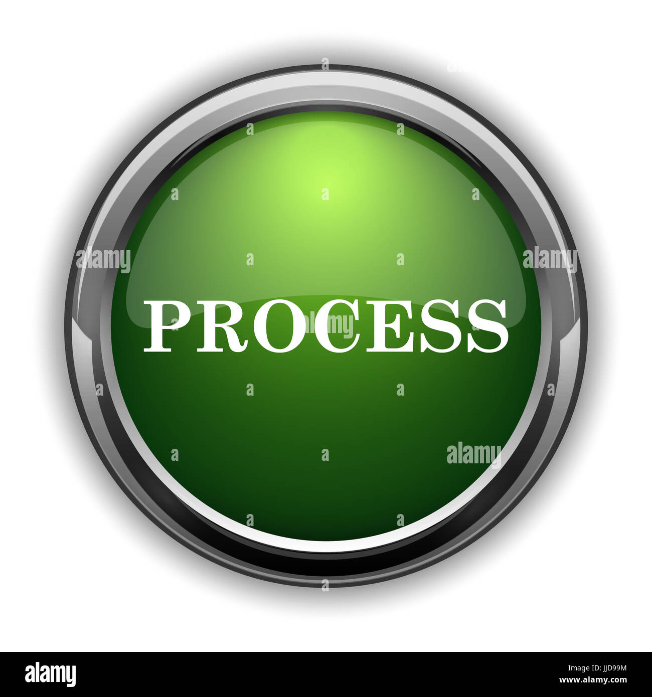 Process icon. Process website button on white background Stock Photo ...