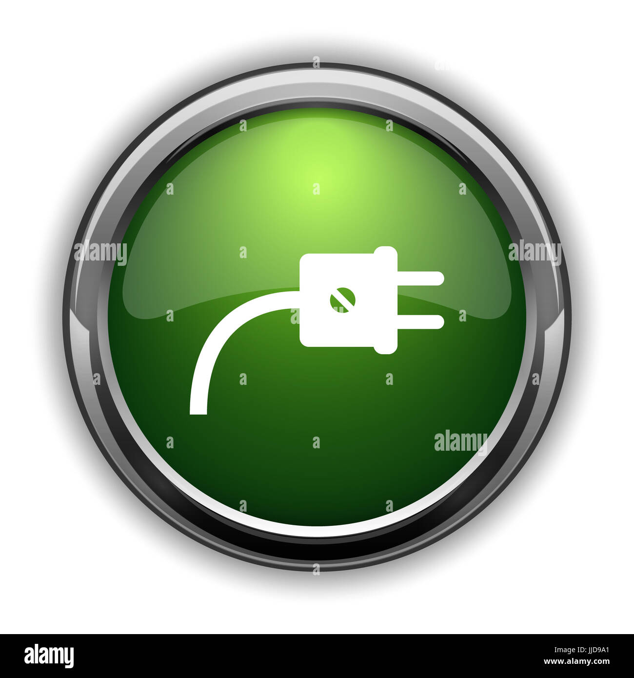 Plug icon. Plug website button on white background Stock Photo - Alamy
