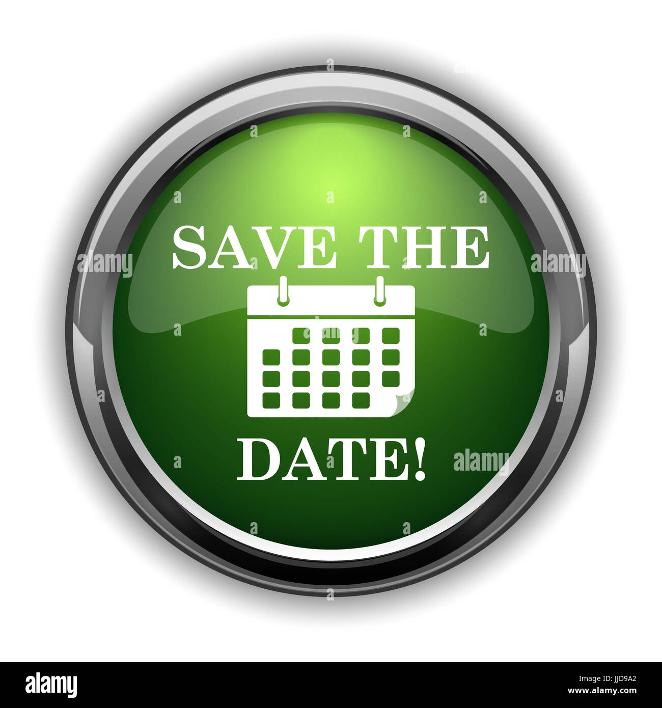 Save the date icon. Save the date website button on white background ...