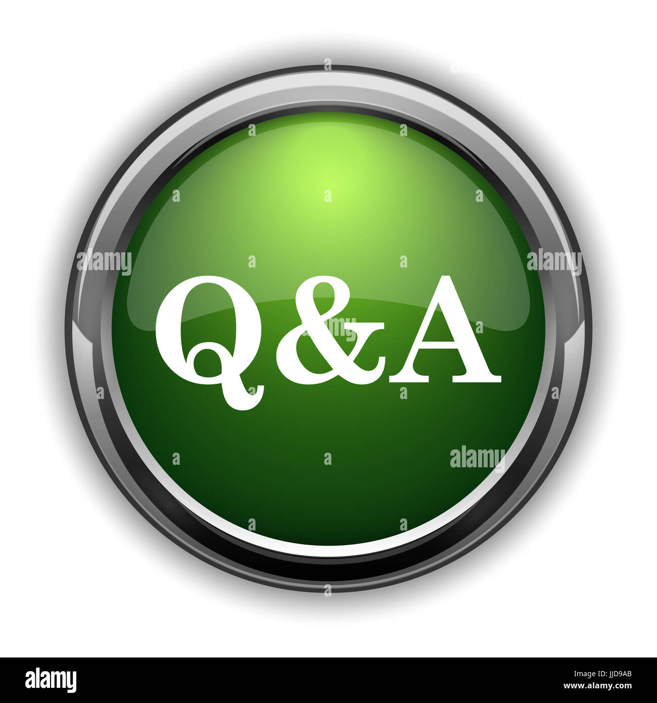Q&A icon. Q&A website button on white background Stock Photo - Alamy