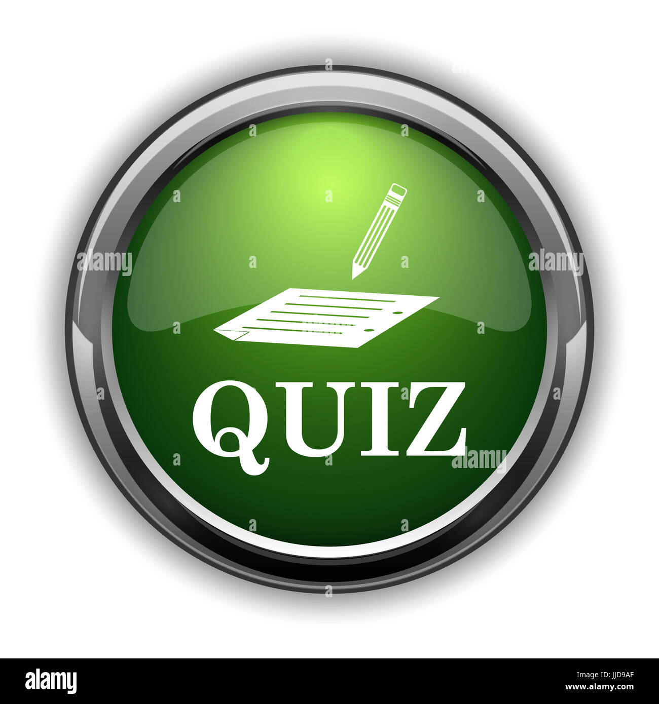 Quiz icon. Quiz website button on white background Stock Photo - Alamy