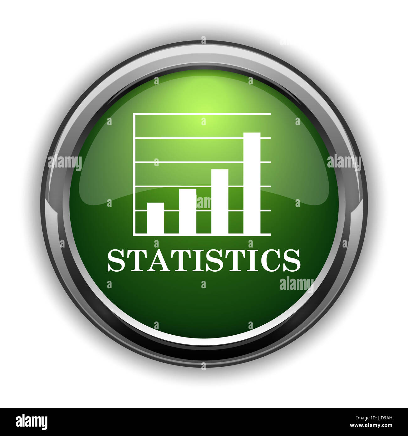 Statistics icon. Statistics website button on white background Stock ...