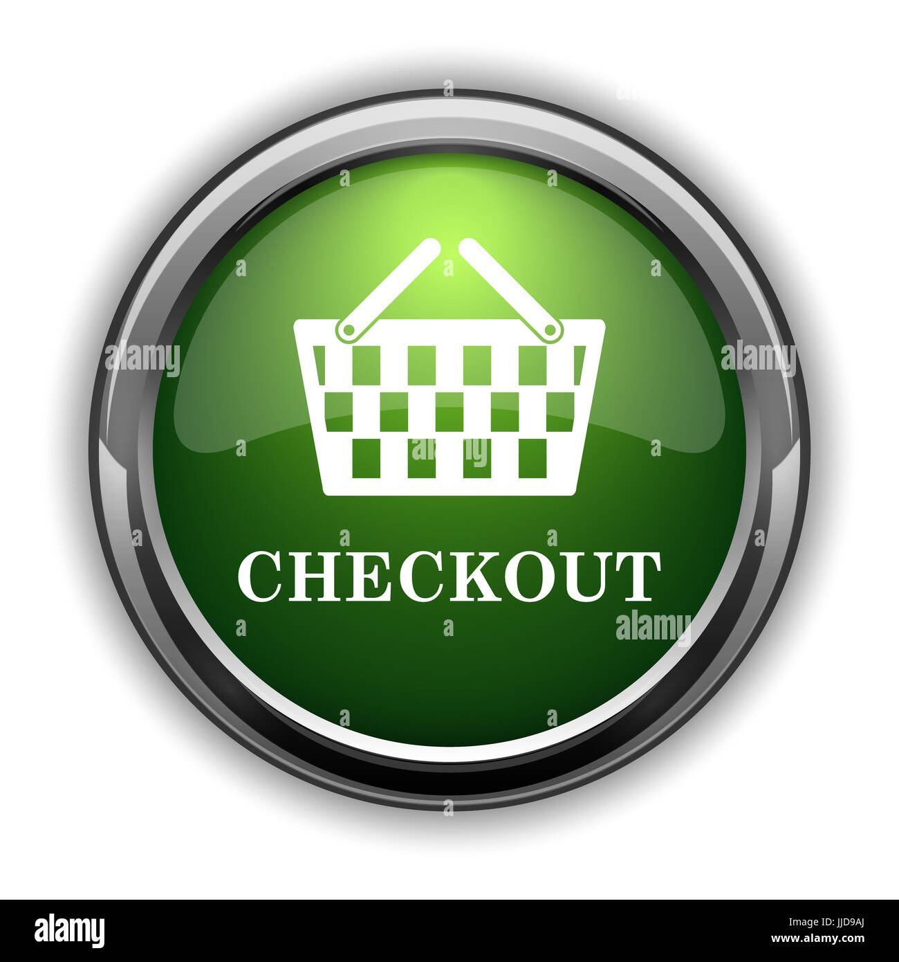 Checkout icon. Checkout website button on white background Stock Photo ...