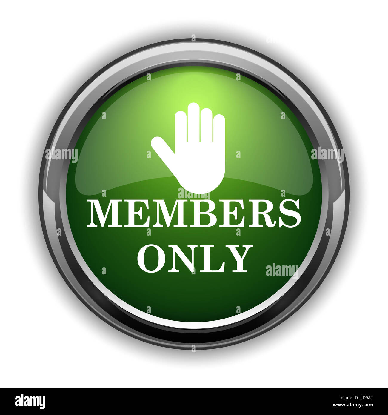 Members only icon. Members only website button on white background ...