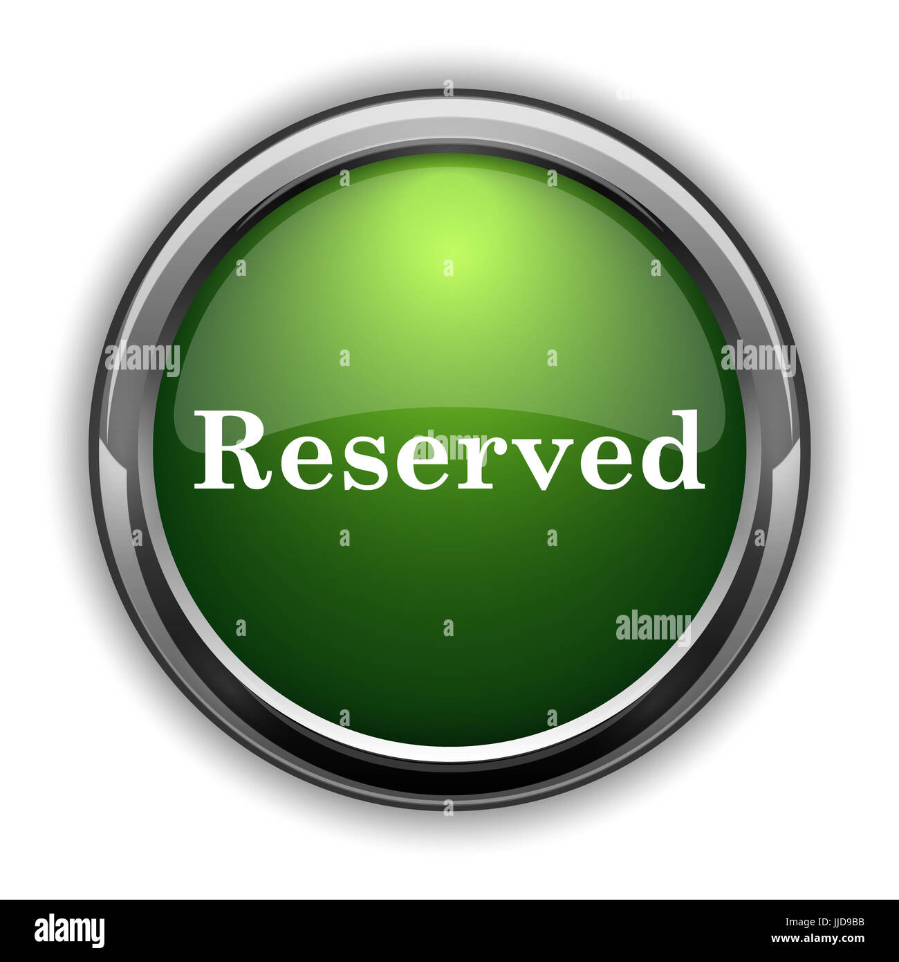 Reserved icon. Reserved website button on white background Stock Photo ...