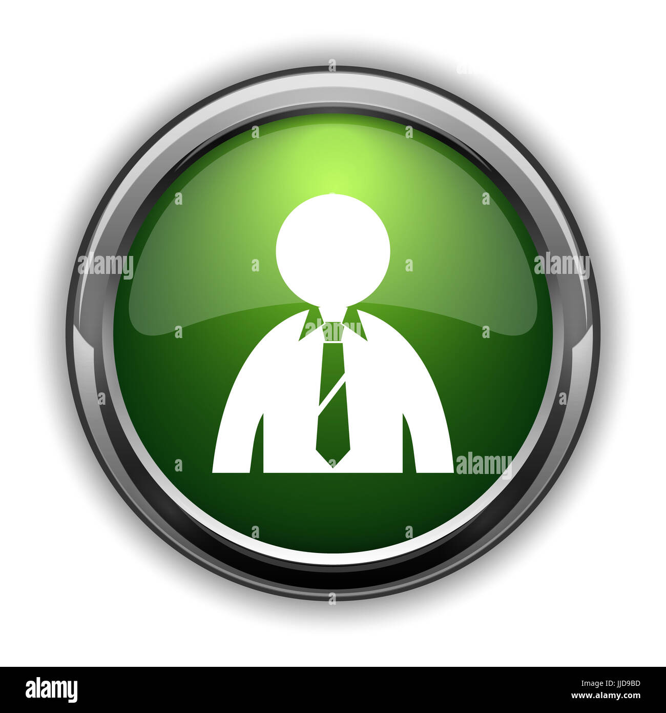 Business man icon. Business man website button on white background ...