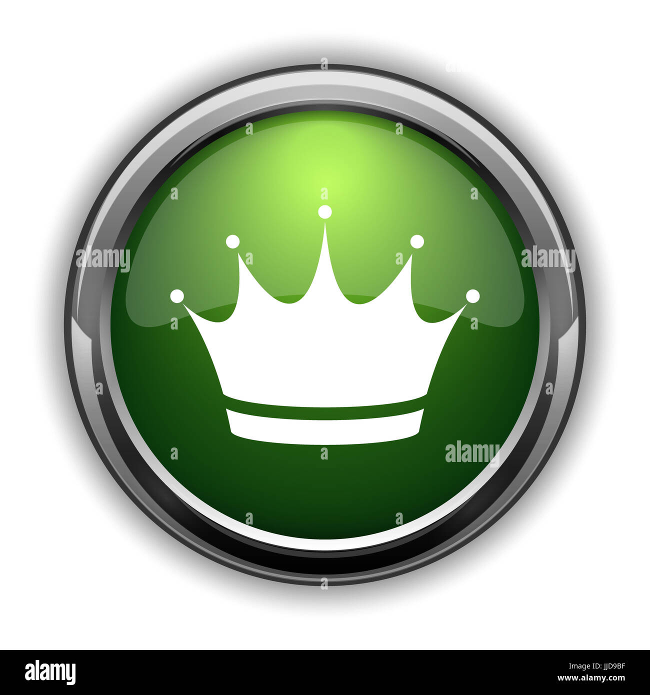 Crown icon. Crown website button on white background Stock Photo - Alamy
